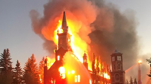 More Churches Up in Flames in Canada as Outrage Against Catholic Church ...